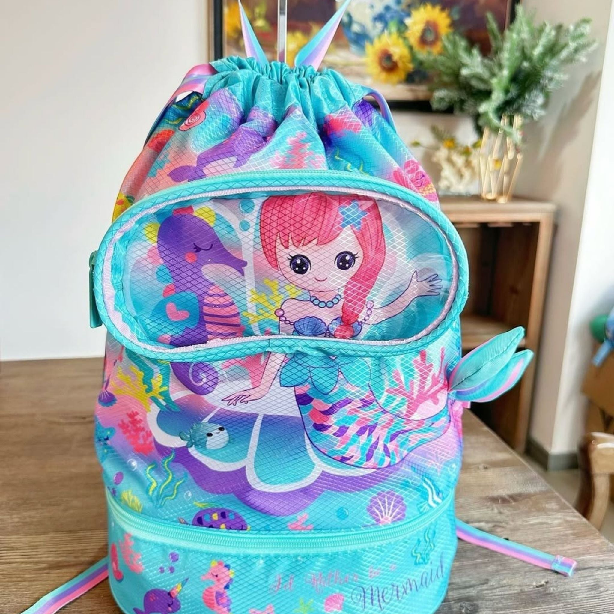 Vest Series Mermaid Waterproof Swimming Backpack – Twinklestarkidsworld