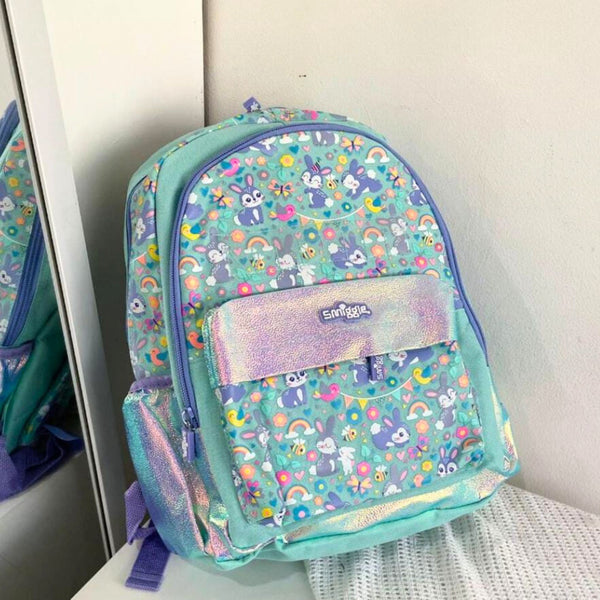 Smiggle Green Bunny Backpack (Name Customisation) – Twinklestarkidsworld
